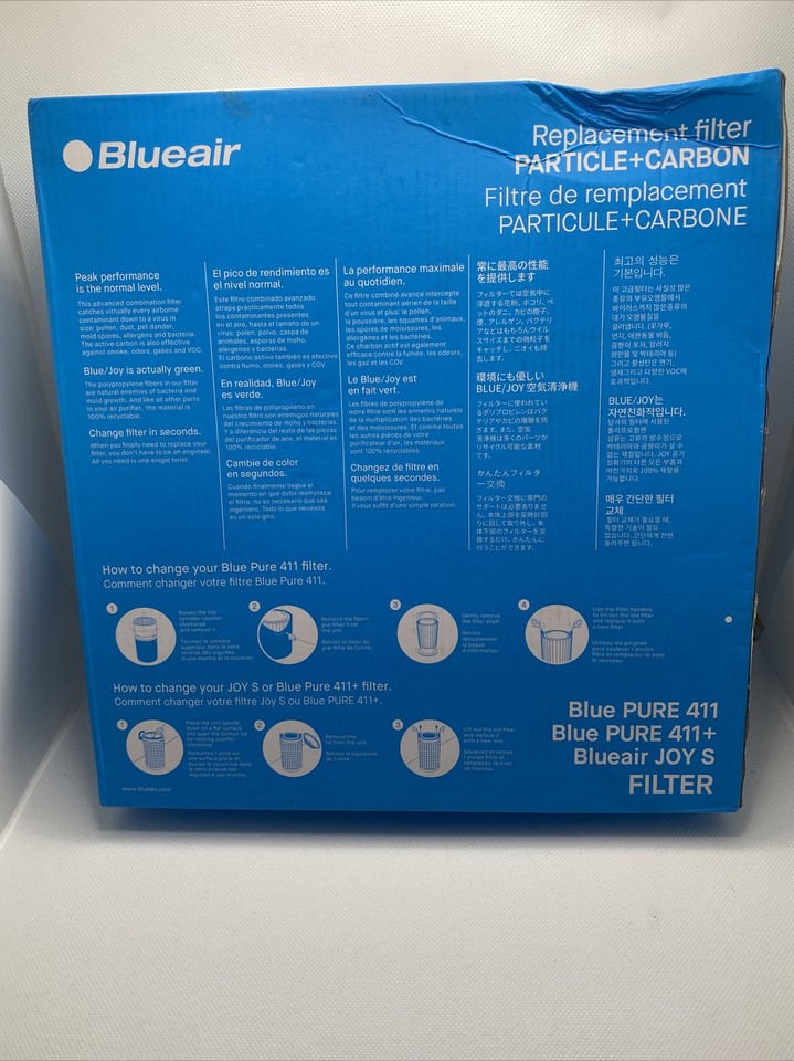 BlueAir air purifier Blue Pure 411 Replacement Particle Filter Sealed ...