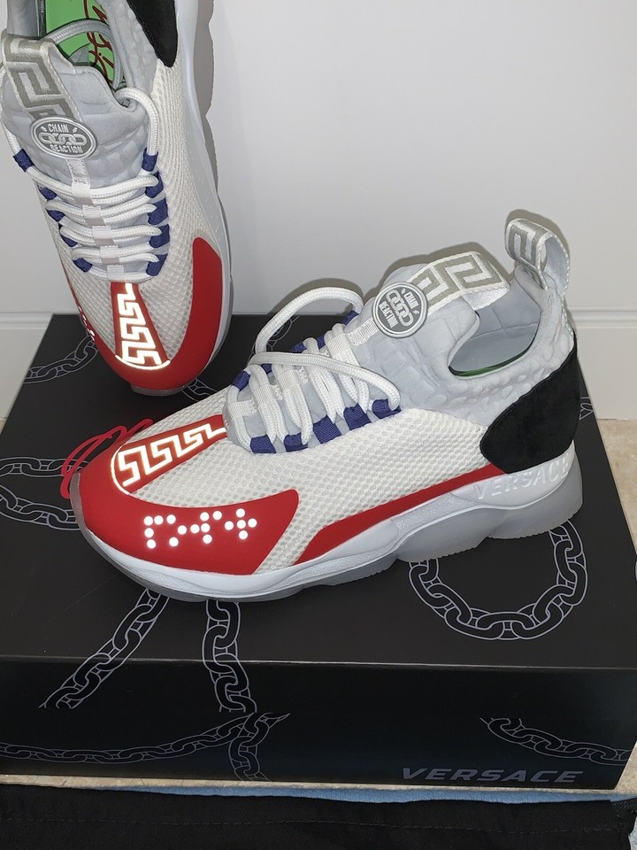 New NIB $795 VERSACE Cross Chainer Mens Trainers Sneakers - Sz 6.5 US ...