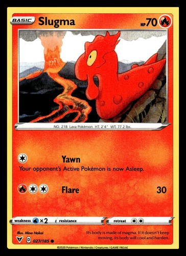 Slugma Common 027/185 SWSH04: Vivid Voltage Pokemon Card | eBay