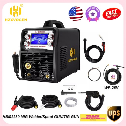 Aluminum MIG Welder/Spool Gun/Tig Gun 110/220V MIG TIG Stick Arc 200A ...
