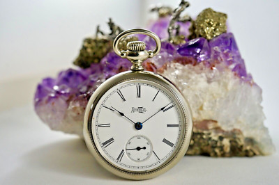 1885 Aurora 15 Jewels 18 Size Pocket Watch Star Watch Co. Nickel Case ...