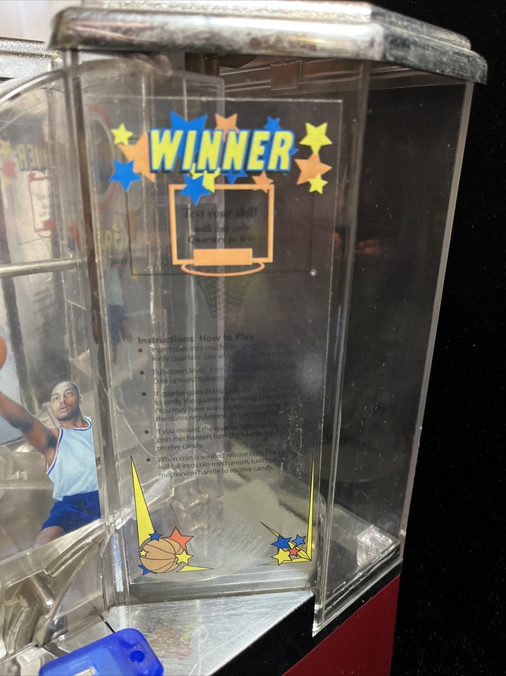 25 Cent Candy Machine Game with 2 Key Play and Score Basketball Test ...