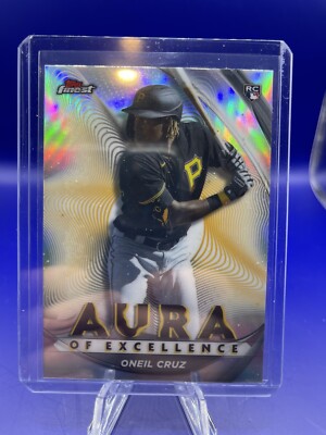 Oneil Cruz Aura of Excellence 2022 Topps Finest RC Rookie Refractor SP ...