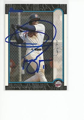 JACQUE JONES Autographed Signed 1999 Bowman card #121 Minnesota Twins ...