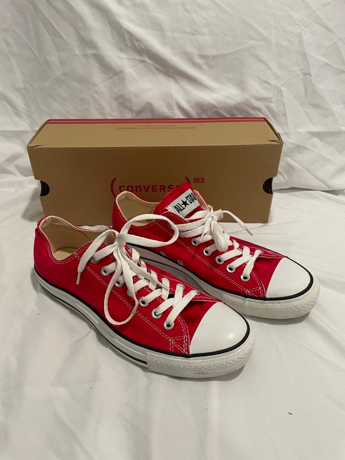 Size 9 - Converse Chuck Taylor All Star OX Red - M9696 Mes 9/Womens 11 ...