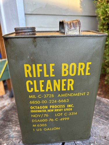 Vintage US Army Rifle Bore Cleaner Tin 1 Gallon. Military. Octagon ...