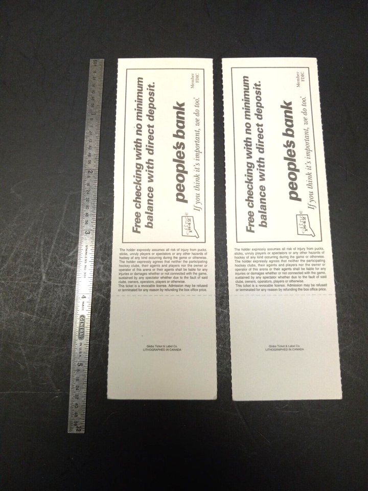 GAME 5 October 22, 1994 Hartford Whalers 2 Full Tickets vs Capitals | eBay