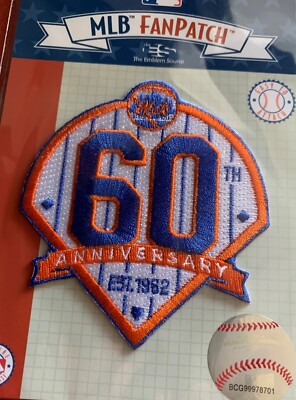 NEW YORK METS N.Y. 60TH ANNIVERSARY PATCH OFFICIALLY LICENSED MLB ...