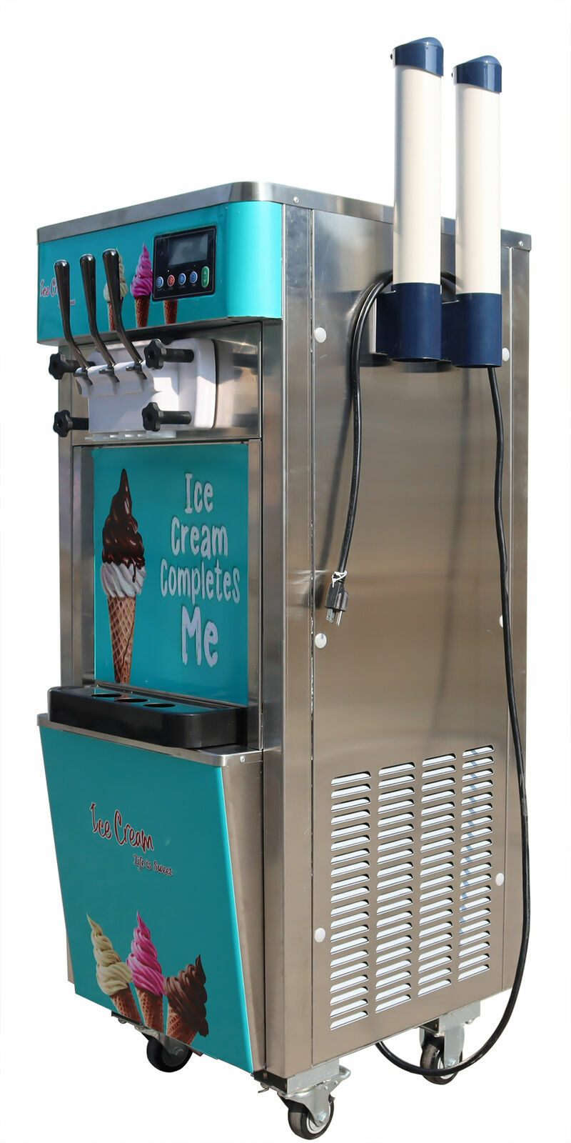 110V 1800W Ice Cream Machine Soft Sundae Cone Ice Cream Machine 2.4HP ...