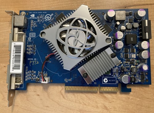 Vintage Genuine nVidia Dual DVI TV 128MB DDR3 AGP 8X Video Card Geforce ...