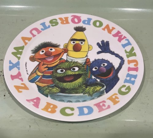 VINTAGE SESAME STREET MUPPETS 1971,1977 A-Z PLASTIC PLATE ERNIE & BERT ...