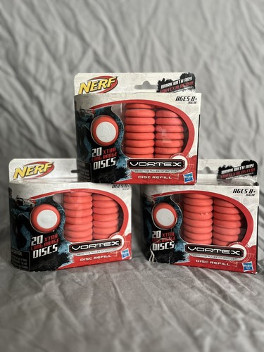 NEW in PACKAGE HASBRO NERF VORTEX DISC REFILL VTX 60 DISCS | eBay
