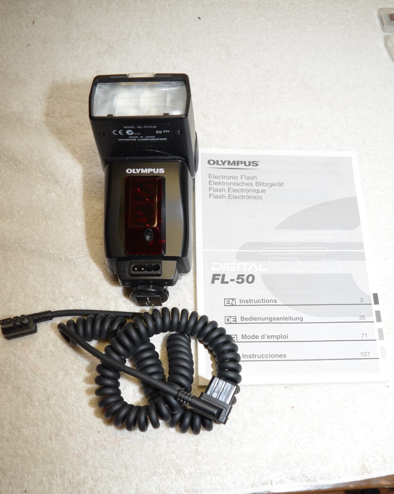 Olympus FS-FL50 Shoe Mount Electronic Flash for Olympus Camera Body ...