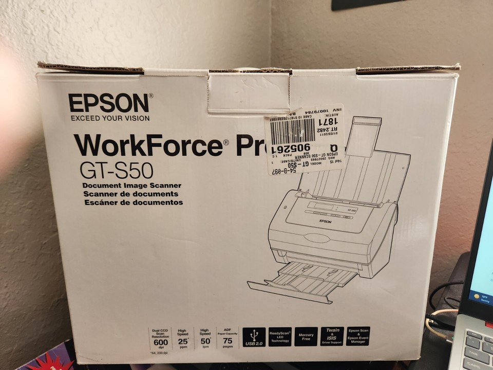 Epson WorkForce Pro GT-S50 Color Duplex Scanner tested working ...