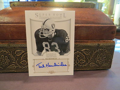 National Treasures Super Bowl Autograph Raiders Auto Ted Hendricks 13/ ...
