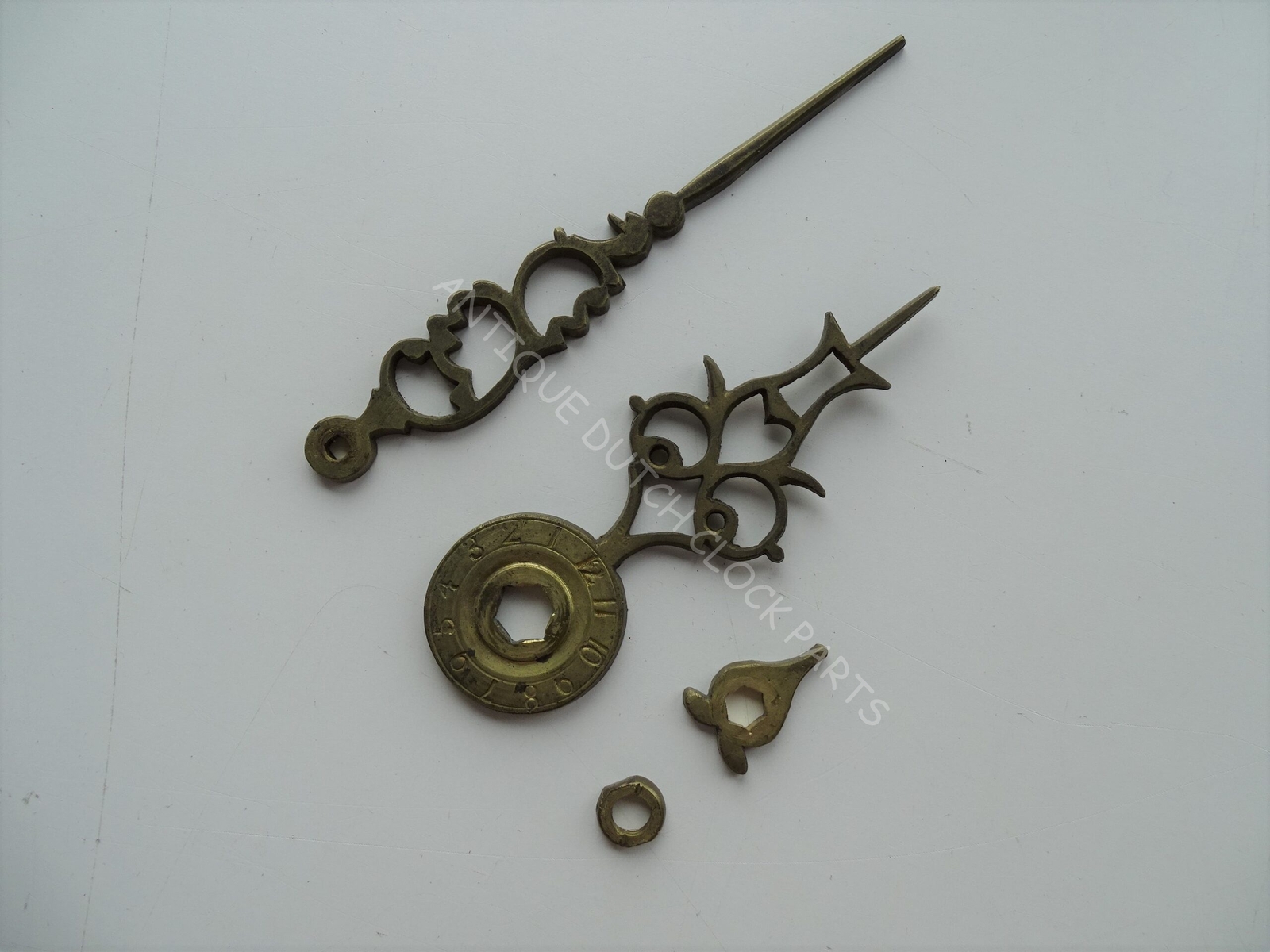 ANTIQUE CLOCK HANDS FOR AN ANTIQUE FRIESIAN TAIL CLOCK WITH ALARM HAND ...