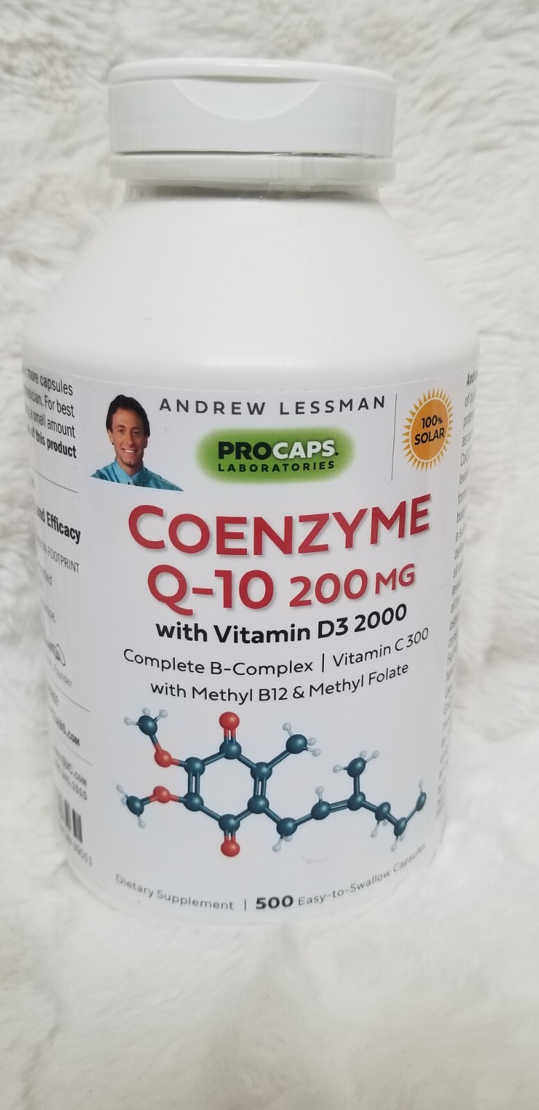 Andrew Lessman CoEnzyme Q-10 200 vit,D3 2000. mg 500 Capsules Exp 02/28 ...