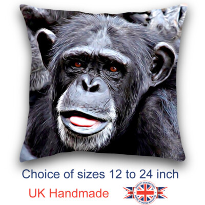 Chimpanzee Cushion, Chimpanzee Pillow, Animal Art Cushion, | eBay UK