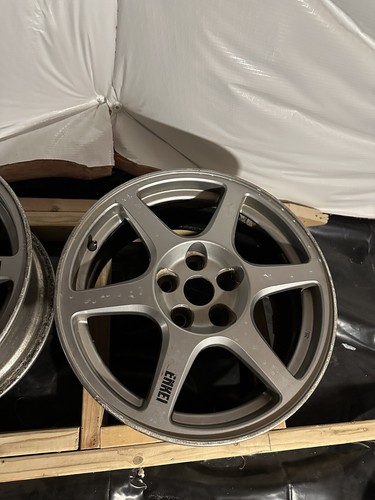 (2) 2005 Mitsubishi Evolution 8 Enkei Wheels Used Genuine 5x114.3 Bolt ...