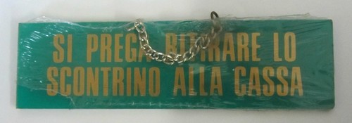 Signage plate Please collect receipt at checkout 4x15cm plastic | eBay