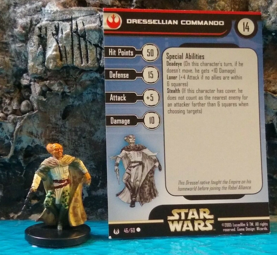 Star Wars Miniatures Universe DRESSELLIAN COMMANDO #46 With Card.(b) | eBay