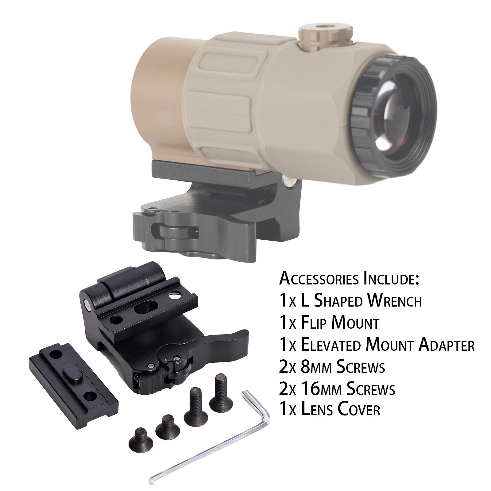 G45 5x Rifle Scope Magnifier 5x Flip to Side Quick Detach G45 Full ...