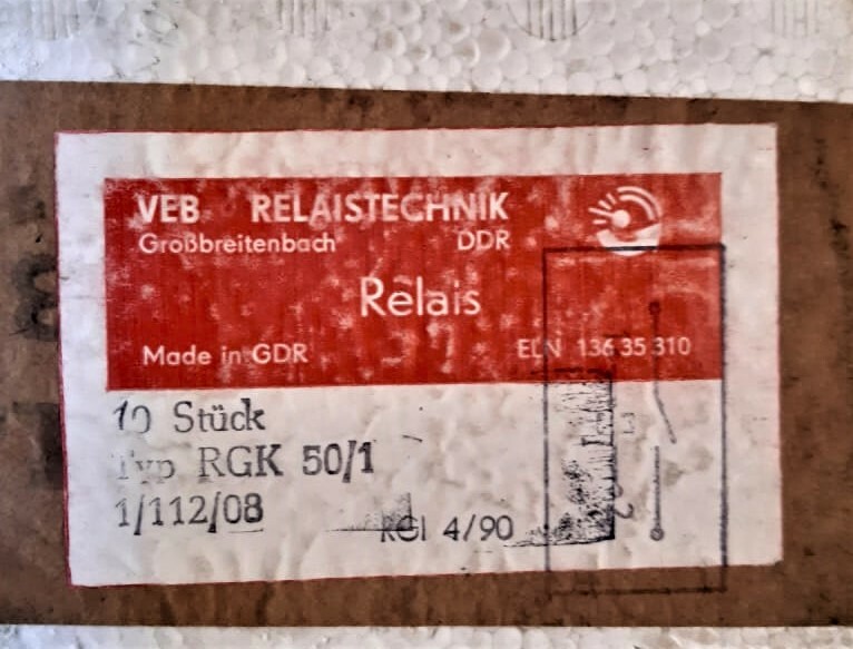 Lot of RFT FGB RGK 50/1 Reed Relay 2V - 56V 50/2 Inert Gas Chassis DDR ...