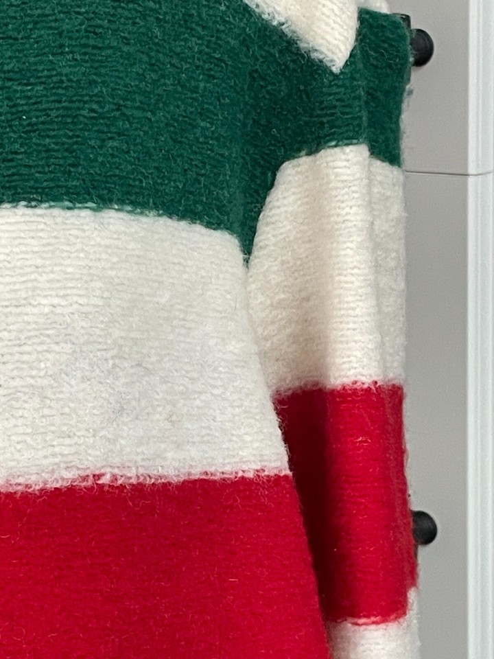 CANADA Hudson's Bay HBC Stripes Multi-Stripe Wool Jacket Sweater Coat ...