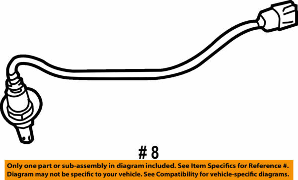 89465-48220 Toyota Sensor Oxygen No.2 8946548220 Genuine OEM Part for ...