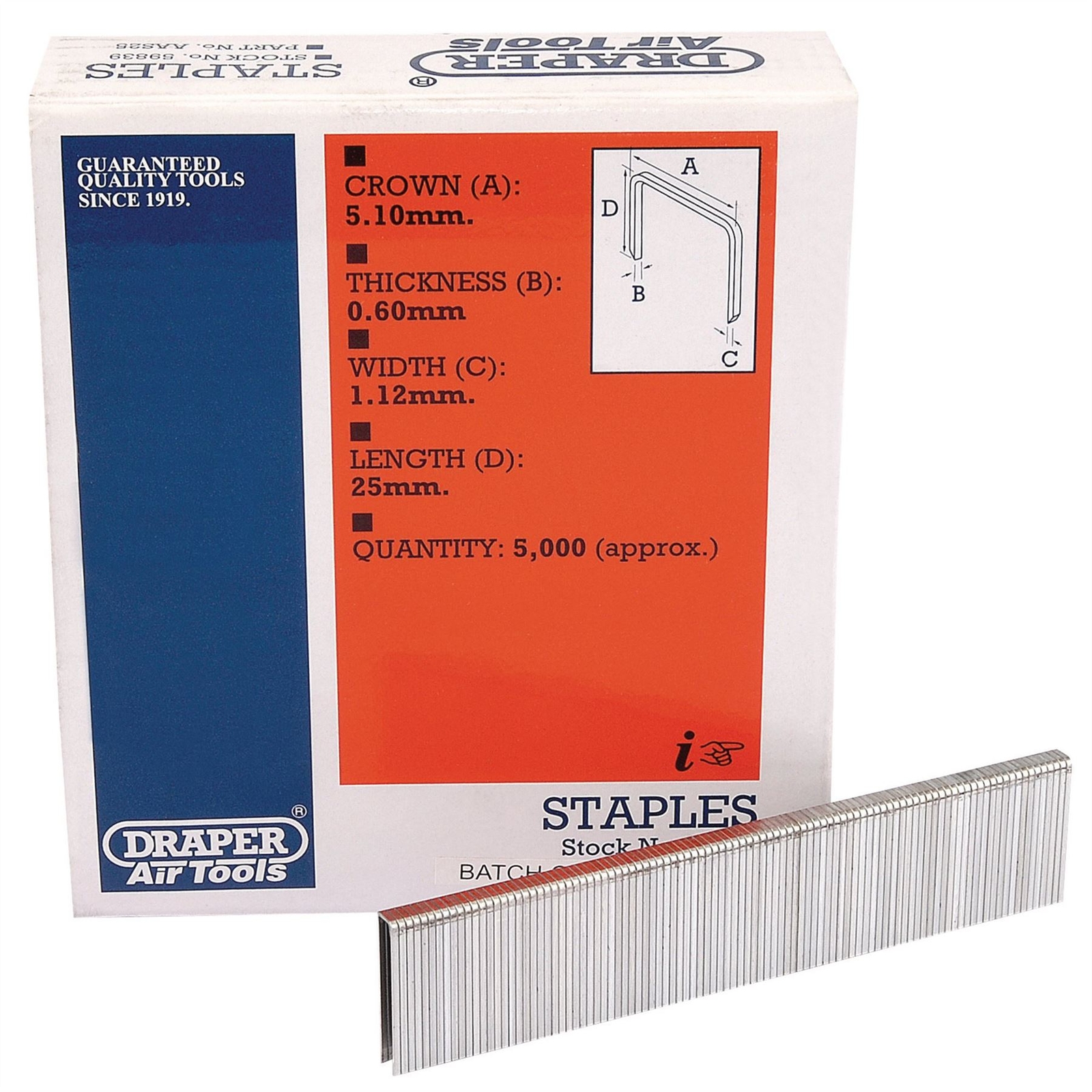 Draper Staples, 25mm (5000) 59839 | eBay UK