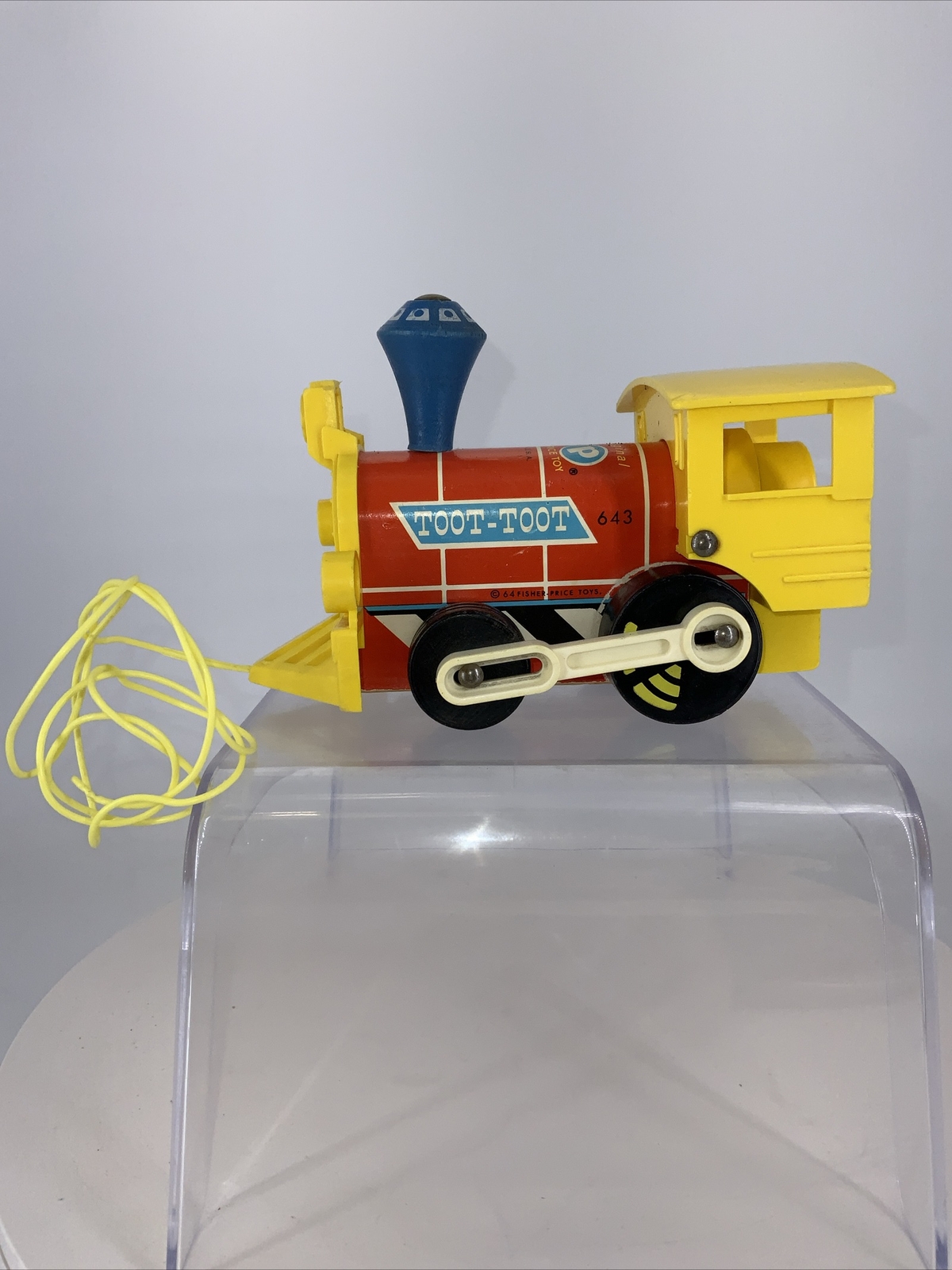 1964 Fisher Price Toot Toot Train Engine Pull Along Toy # 643 Vintage ...