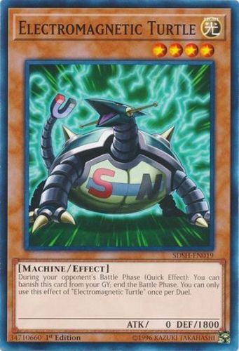 Electromagnetic Turtle - SDSH-EN019 - Common - 1st Edition NM YuGiOh ...