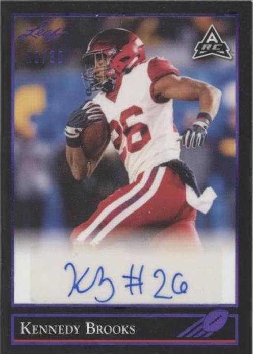 2021 Leaf Memories - 1992 Base Autographs Kennedy Brooks #BG-KB1 Purple Spectrum /30 (AU, RC ...