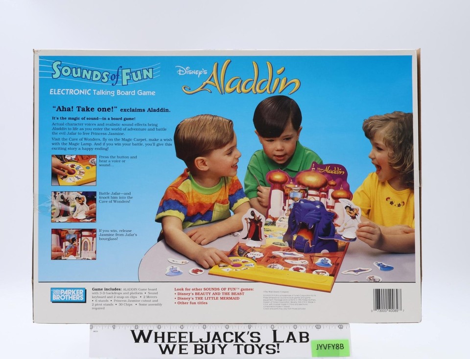 Sounds of Fun Aladdin Talking Boardgame Disney 1992 Parker Bros. NEW ...