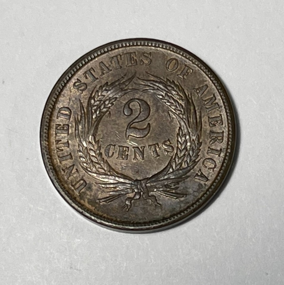 1864 2C Choice Brown Unc. (#9661) Good Look, But Little Environmental ...