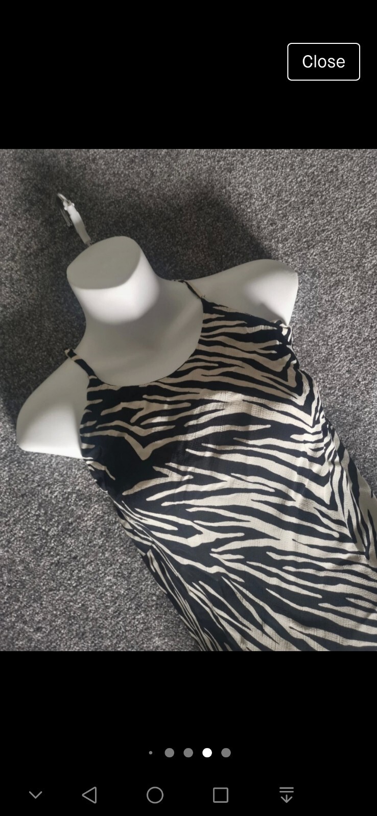 Y2k 90s Wallis Black & white Zebra Print Midi summer… - Gem