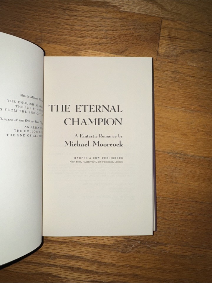 The Eternal Champion by Michael Moorcock HC/DJ - Harper & Row 1st Ed ...