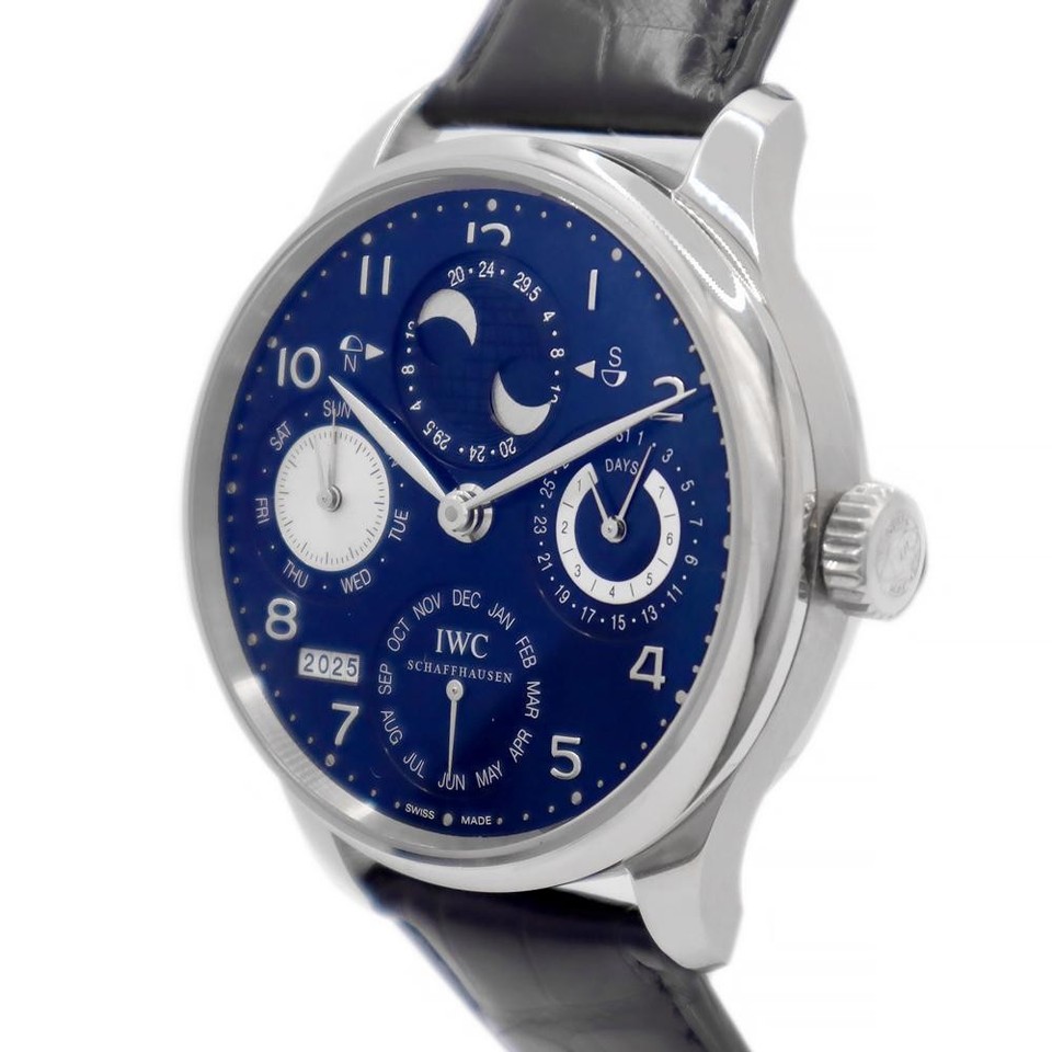 IWC Portugeuse Perpetual Calendar Double Moon 18K WG Men Used | eBay
