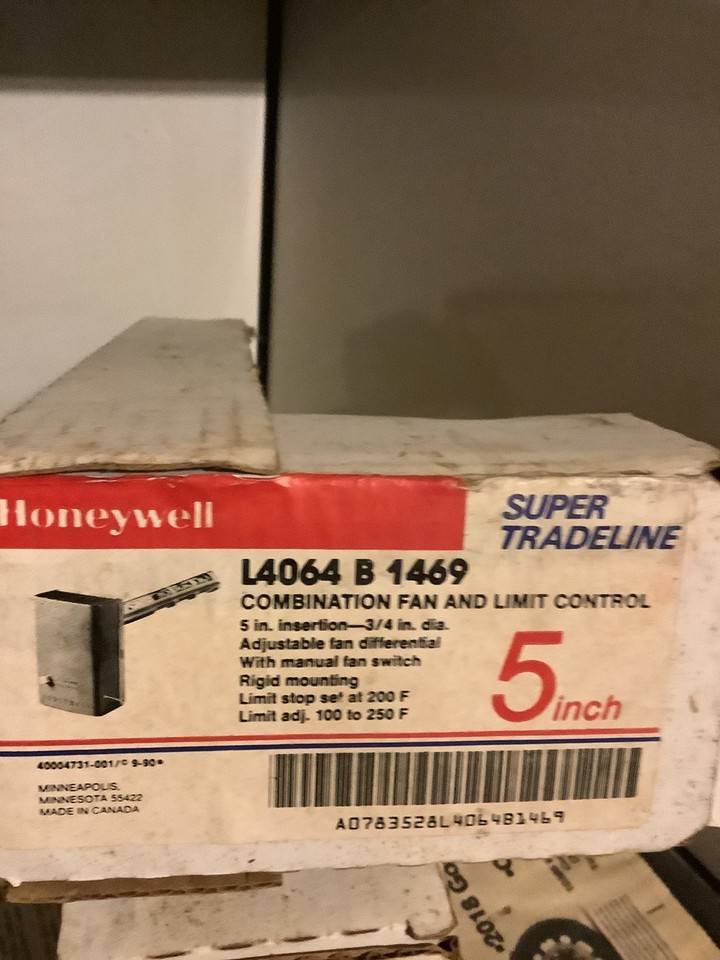 Honeywell fan limit switch 5” L4064B1469 | eBay