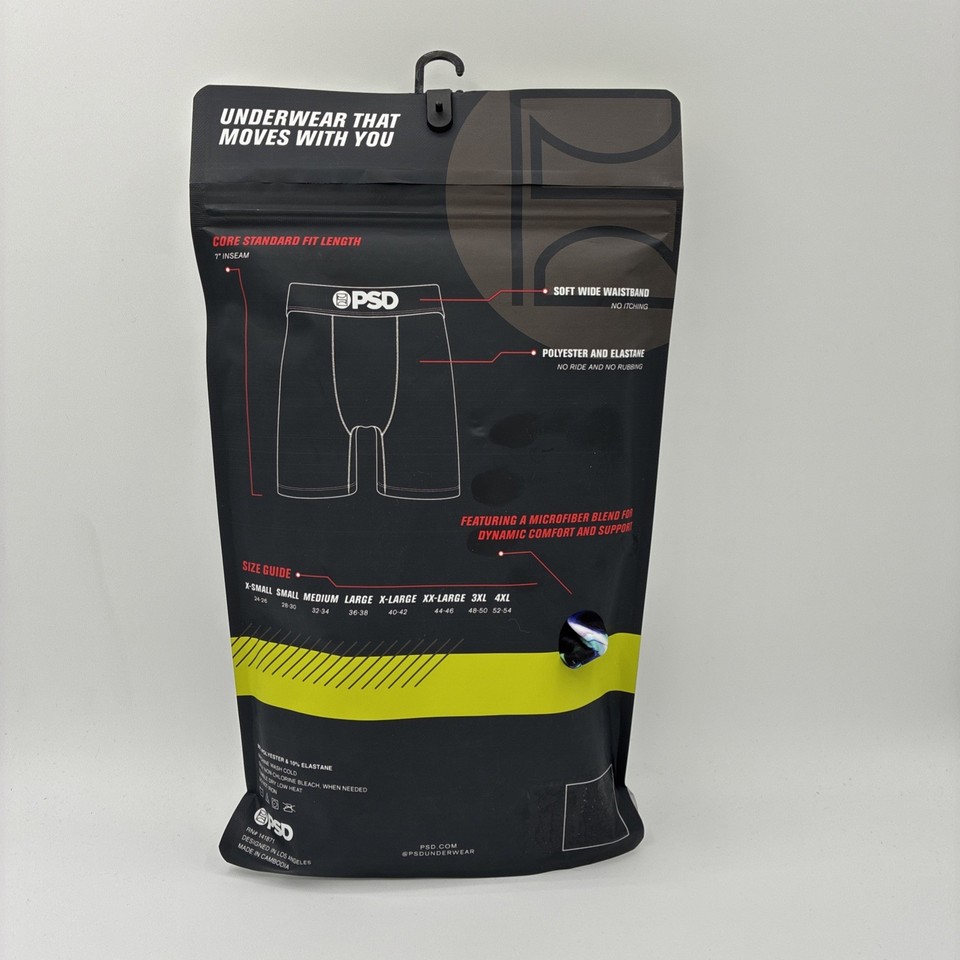 PSD Core Standard Premium Boxer Briefs Drippin Smoke - 3 Pack Sz Large - New | eBay