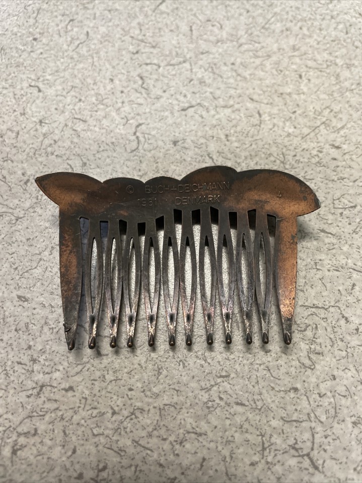 1981 Vintage BUCH+DEICHMANN Hair Comb DENMARK Brown | eBay