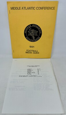 1991 Middle Atlantic Conference (MAC) Football Media Press Guide + Poll ...