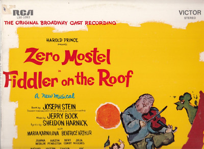 Rare-Fiddler On The Roof-1964 Zero Mostel-Cast-Made In Australia-296 ...