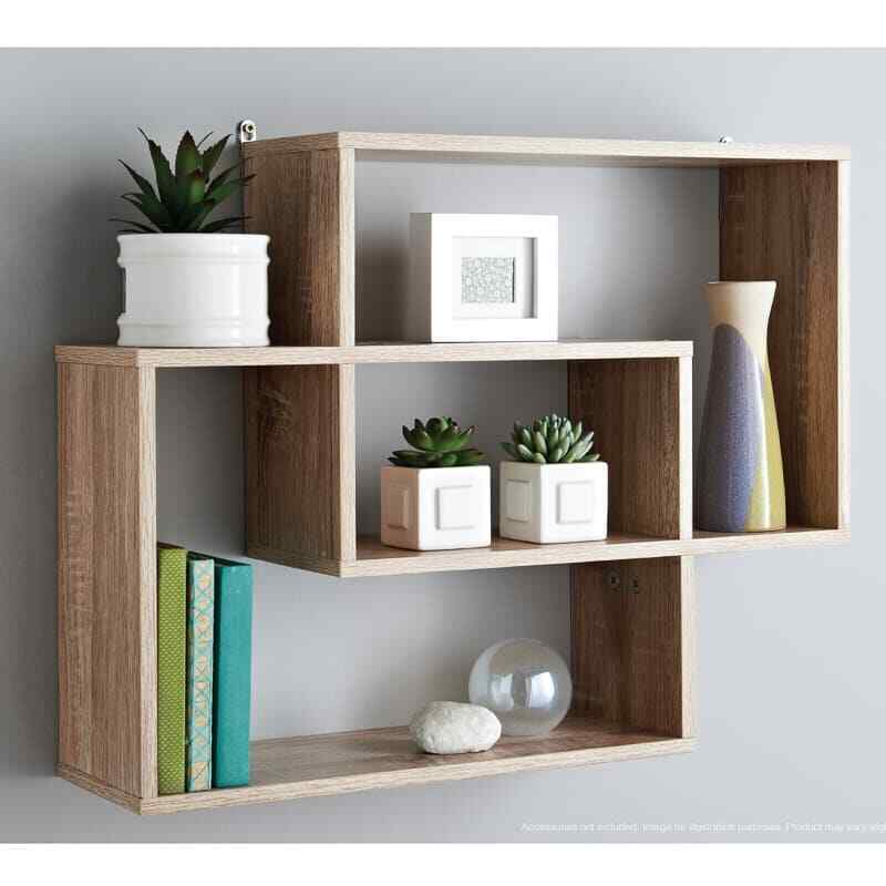 Multi Compartment Display Wall Floating Shelf Wall Decoration Storage ...