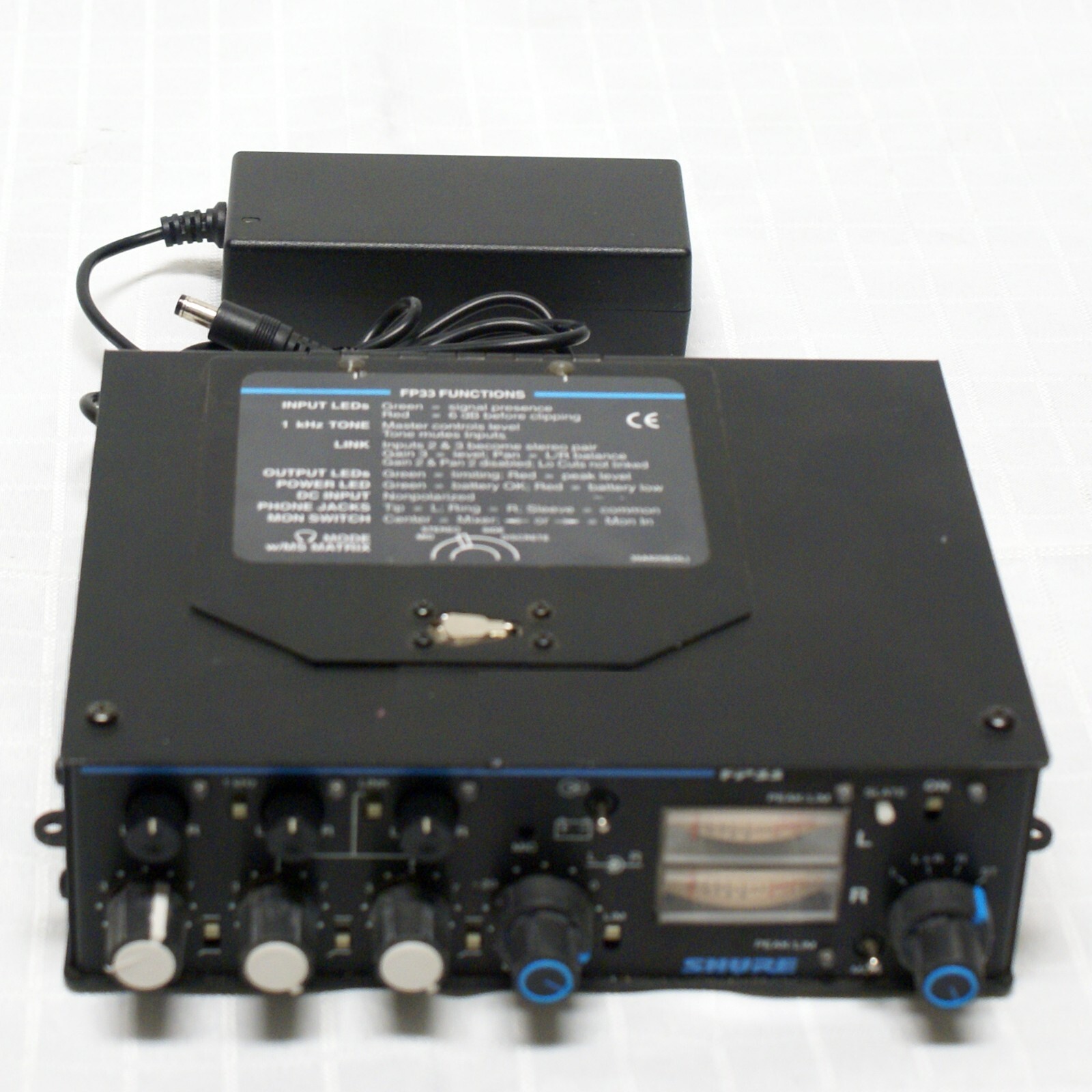 Shure FP33 3-Channel Stereo Portable Audio Field Mixer Pro Broadcast ...