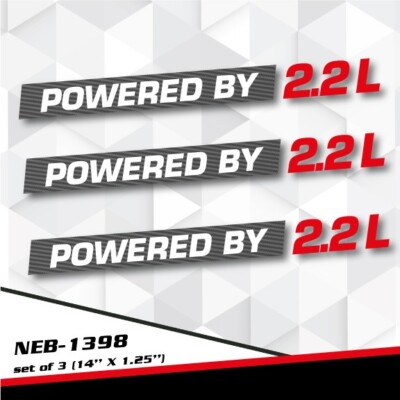 POWERED BY 2.2L Decal Sticker for ECOTEC MAZDA HONDA CIVIC PRELUDE ...