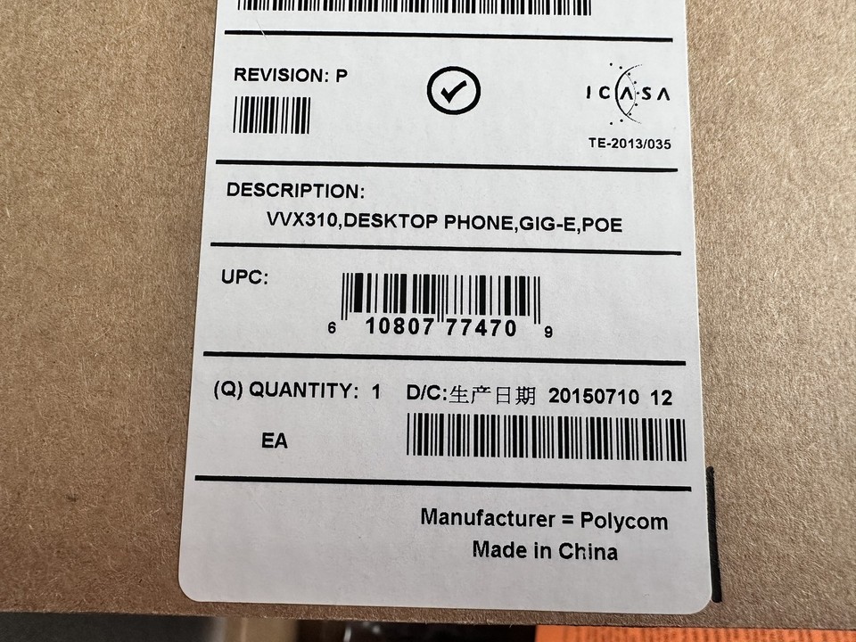 Polycom VVX310 Gigabit Ethernet PoE Desk Phone - New | eBay UK