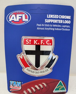 AFL St Kilda Saints Lensed Chrome Supporter Logo Fan Emblem | eBay
