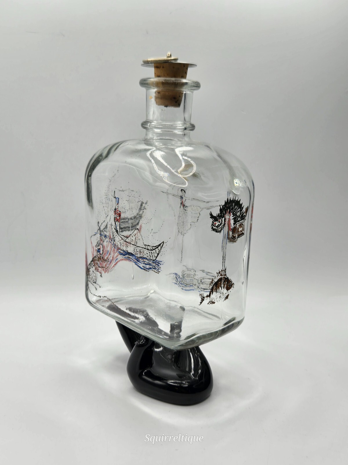 1980s HOLMEGAARD H.C. Andersen The Staunch Tin Soldier Decanter Bottle ...