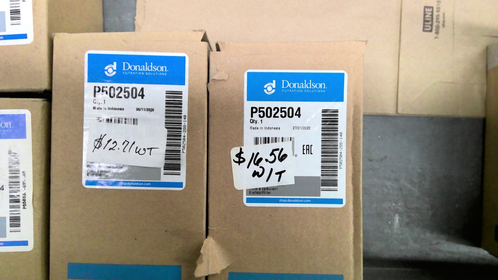 DONALDSON P502504 - Fuel filter cross reference